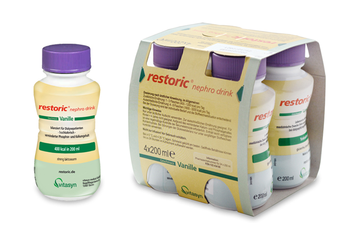 restoric: hochkalorische, eiweißoptimierte Trinknahrung - Vitasyn
